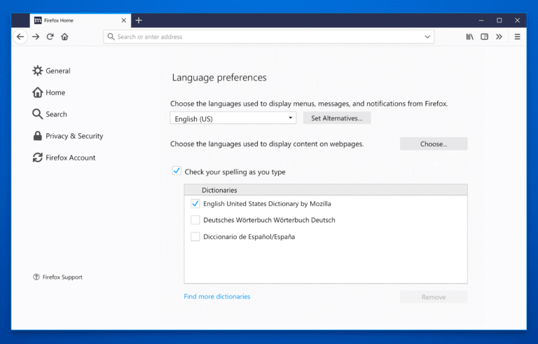 Firefox bekommt neue Sprach-Einstellungen