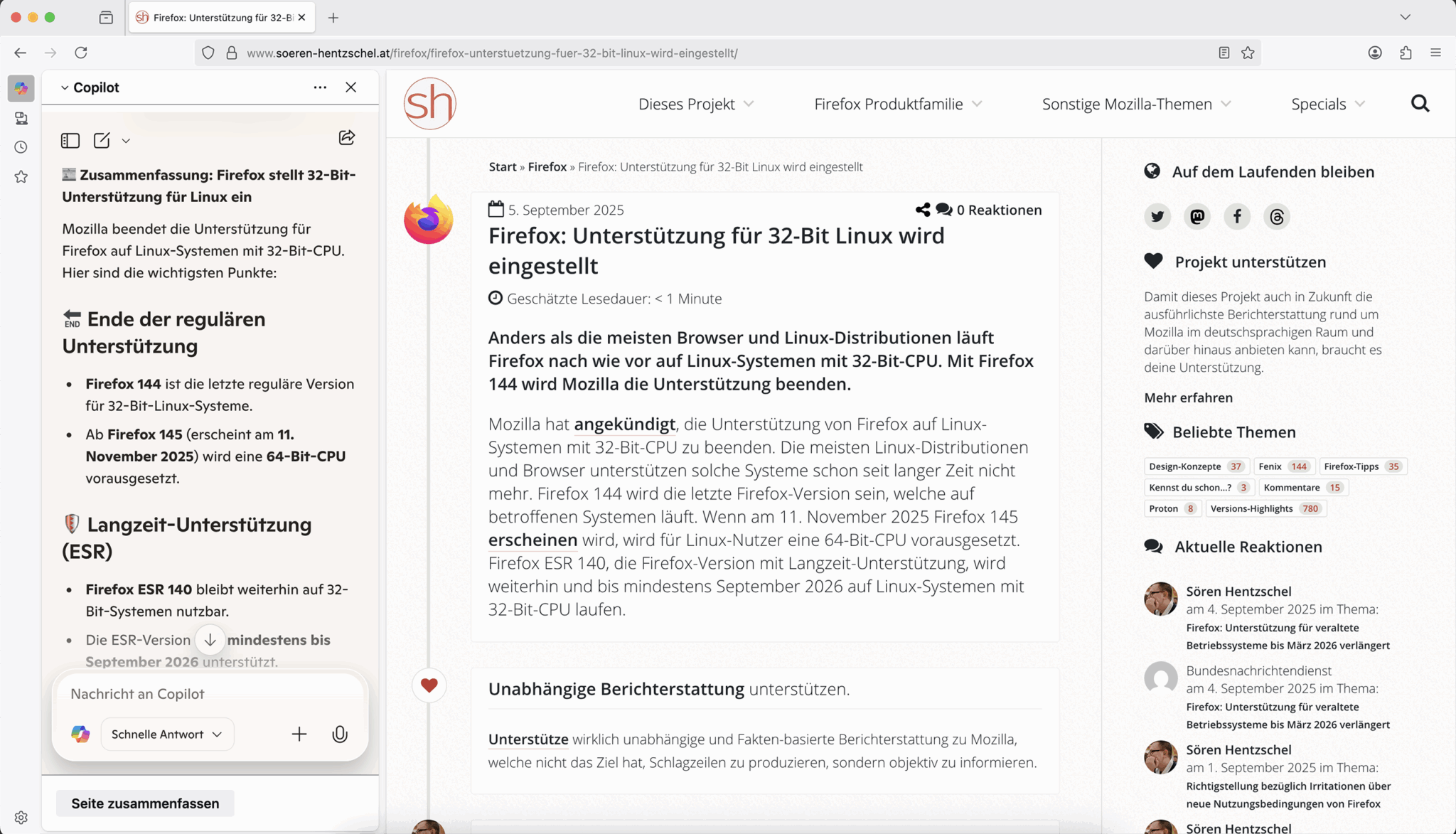 Mozilla veröffentlicht Firefox 143